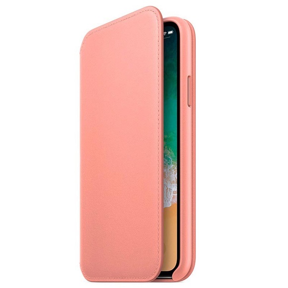 Apple | Cell Phones & Accessories | Iphone X Leather Folio In Soft Pink ...